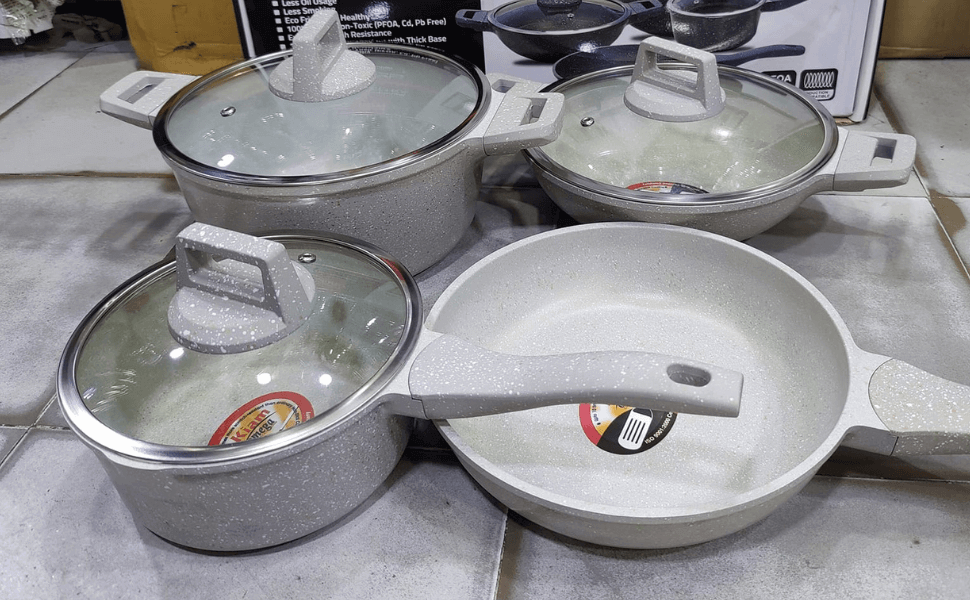 Die-Casting Aluminium Cookware Set 7 Psc – Unescobd